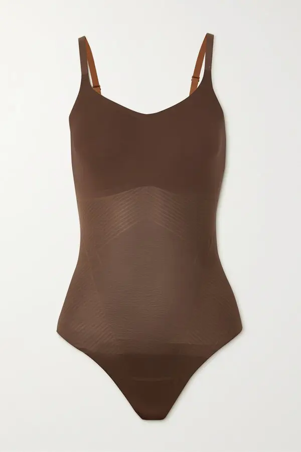 Spanx Thinstincts 2.0 Thong Bodysuit - Brown