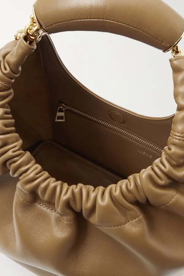 Loewe Squeeze Small Leather Shoulder Bag - Brown
