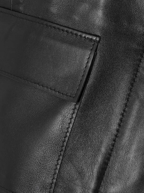 Nour Hammour Bleeker Cropped Leather Jacket