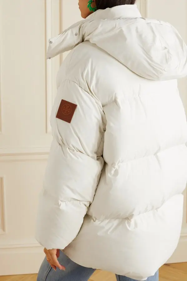 Tory Burch Hooded Quilted Shell Down Jacket