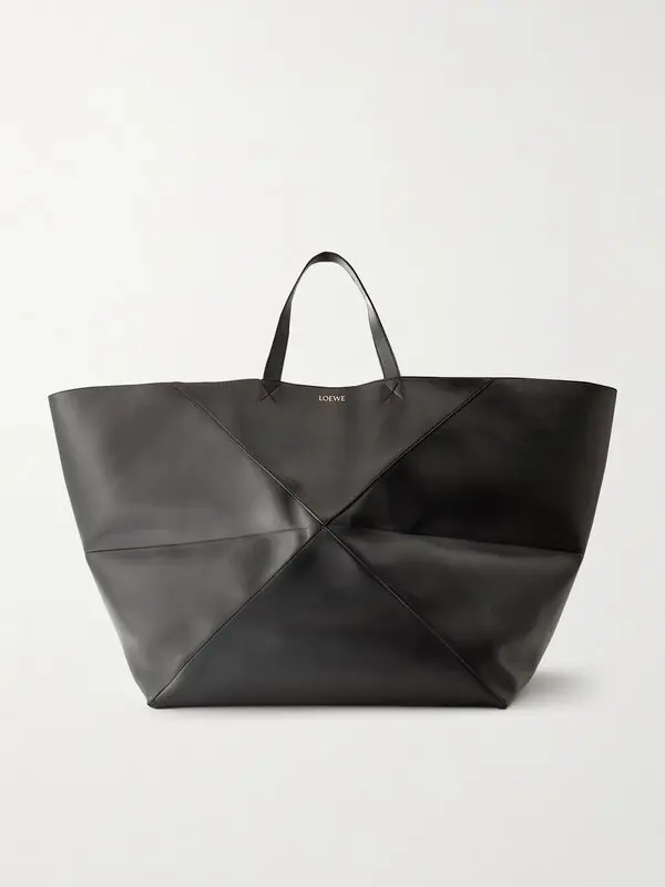 Loewe Puzzle Fold Xl Leather Tote - Black