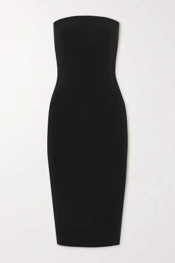 Norma Kamali Strapless Stretch-jersey Midi Dress