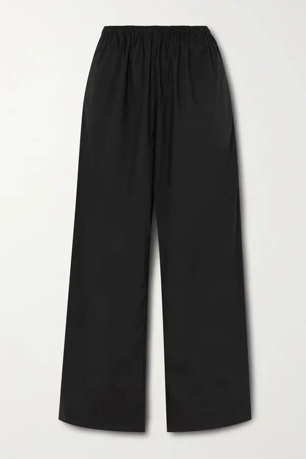 DEIJI STUDIOS Ease Organic Cotton-poplin Pants - Black