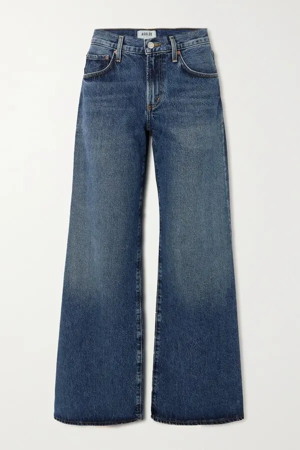 AGOLDE Clara Baggy Low-rise Wide-leg Organic Jeans