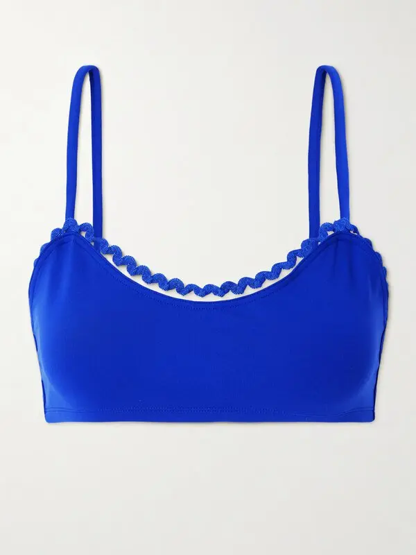 ERES Fever Move Ric Rac-trimmed Bikini Top - Blue