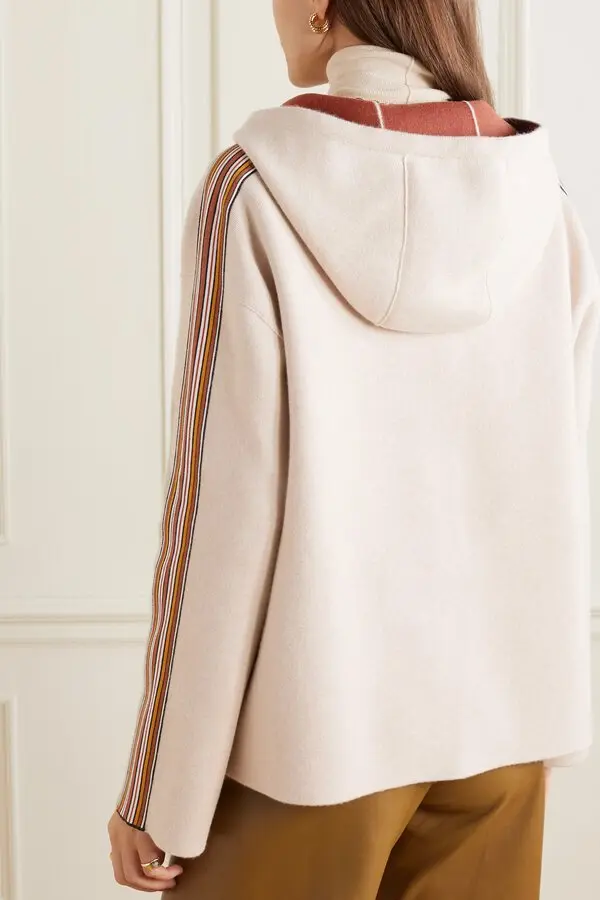 Loro Piana Webbing-trimmed Cashmere Hoodie