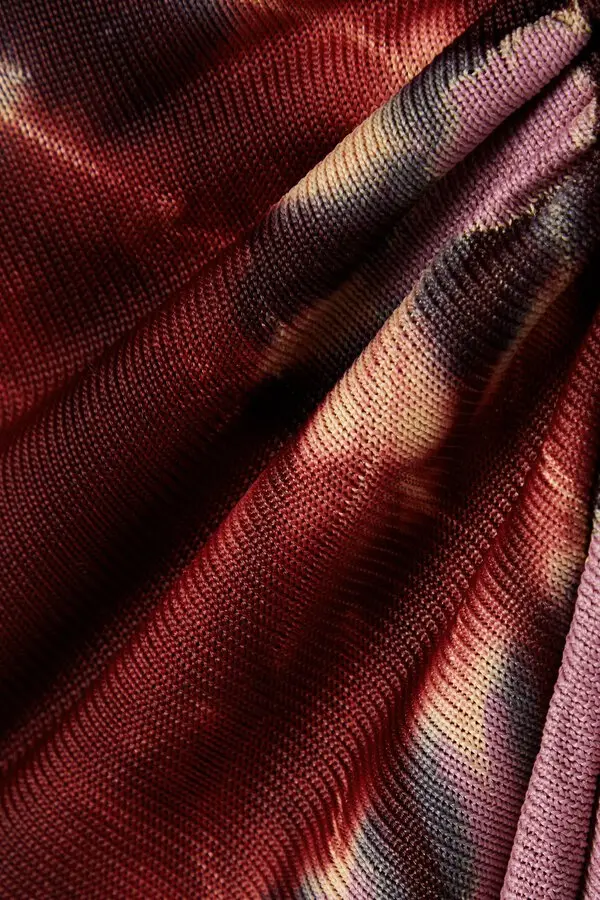 Altuzarra Jofur Ruched Tie-dyed Knitted Top