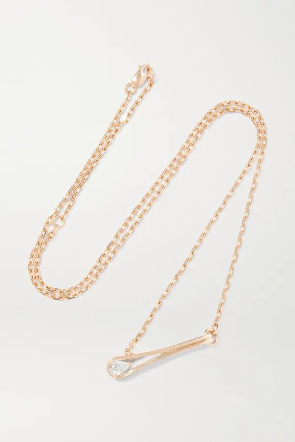 REPOSSI Serti Inversé 18-karat Diamond Necklace - Gold
