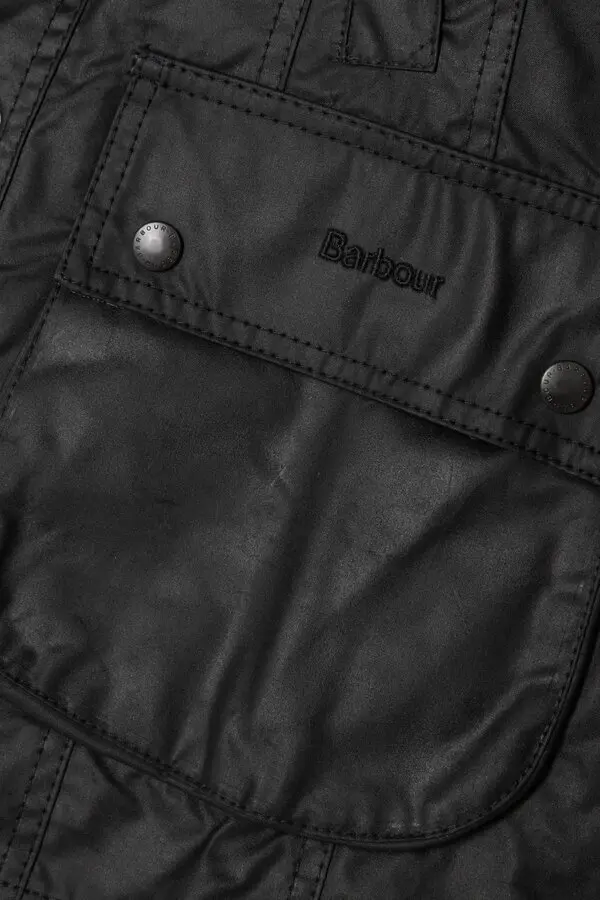 Barbour Beadnell Corduroy-trimmed Waxed-cotton Jacket