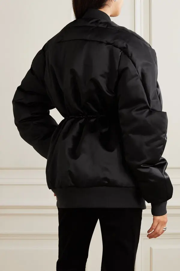 Rick Owens Tie-detailed Quilted Shell Down Bomber Jacket