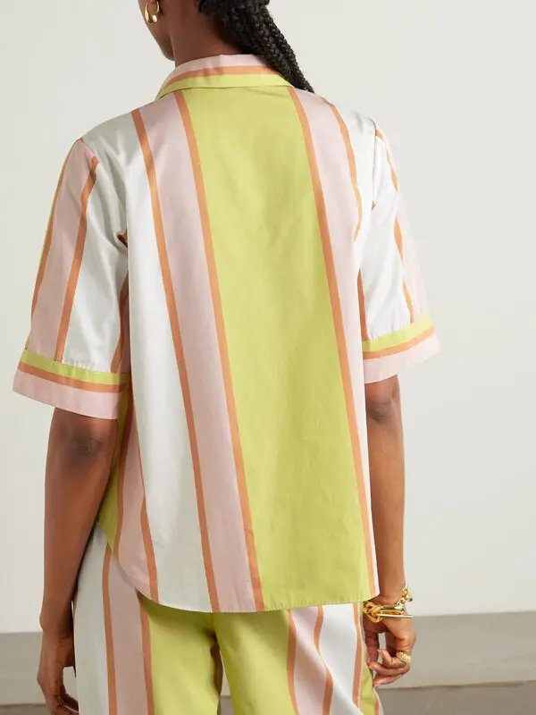 Thierry Colson Zouk Striped Cotton-poplin Shirt