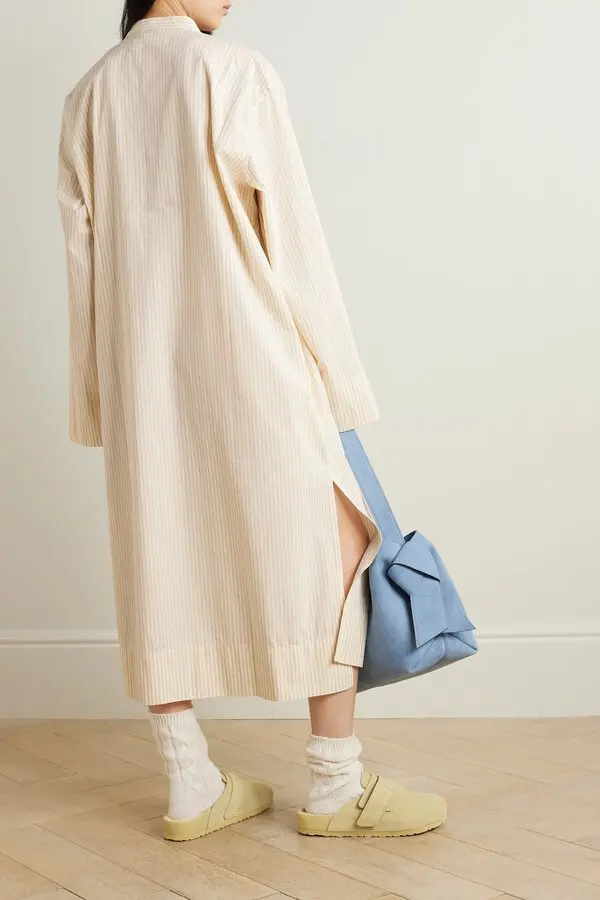 BIRKENSTOCK Tekla Pinstriped Organic Cotton-poplin Kaftan