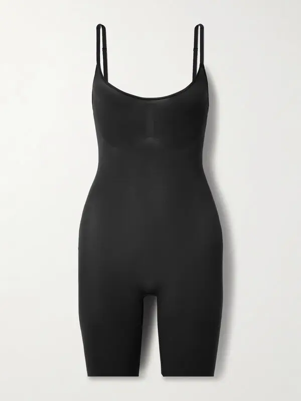 SKIMS Everyday Sculpt Mid Thigh Bodysuit - Black