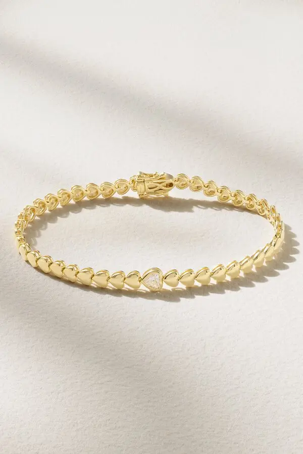 ANITA KO 18-karat Diamond Heart Bracelet - Gold