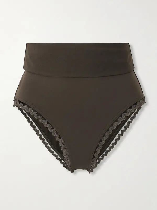 ERES Fever Hit Ric Rac-trimmed Bikini Briefs - Gray
