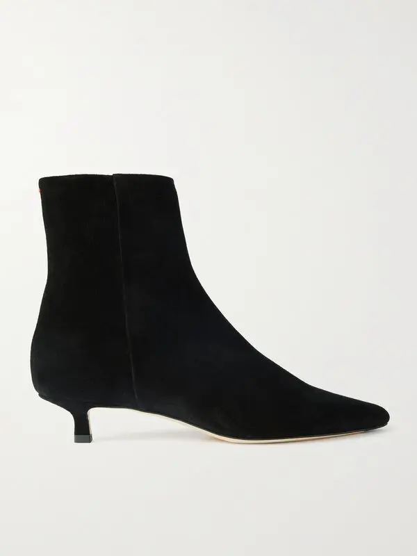 AeydĒ Sofie Suede Ankle Boots - Black