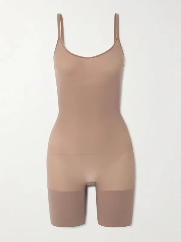 SKIMS Everyday Sculpt Mid Thigh Bodysuit - Neutrals
