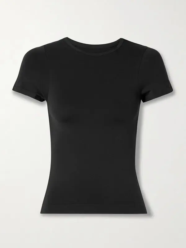 SKIMS Soft Smoothing Seamless T-shirt - Black