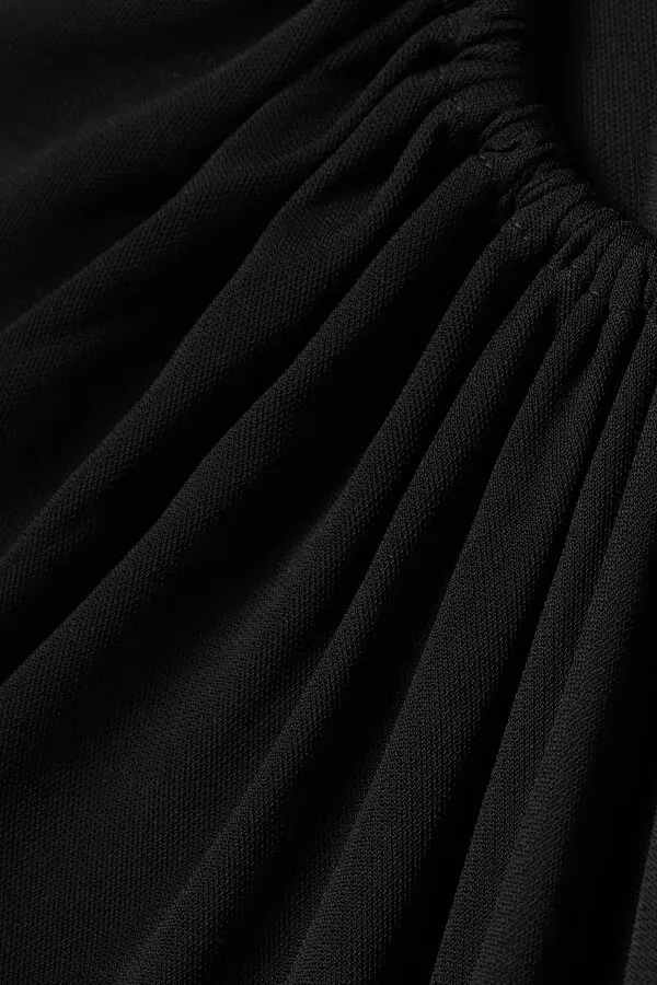 Christopher Esber Arced Palm Strapless Gathered Maxi Dress - Black