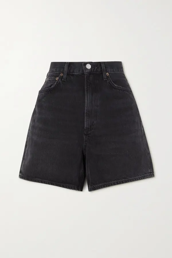 AGOLDE Stella Distressed Denim Shorts