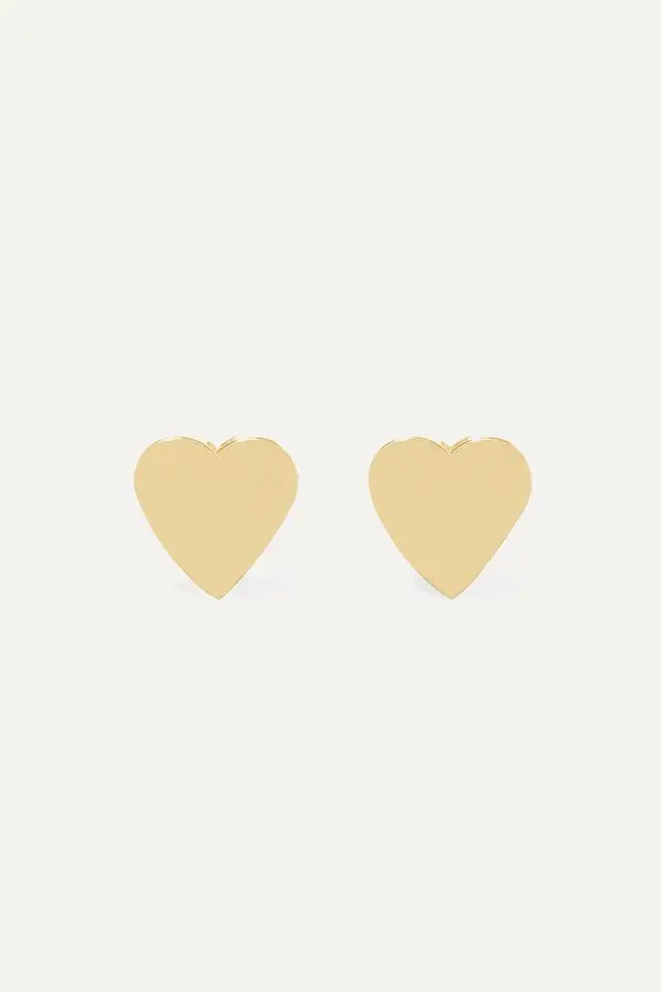 JENNIFER MEYER Heart 18-karat Stud Earrings - Gold