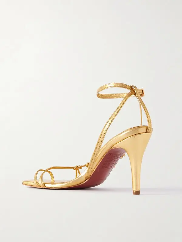 Johanna Ortiz Net Sustain Aventurera Nocturna Metallic-leather Sandals