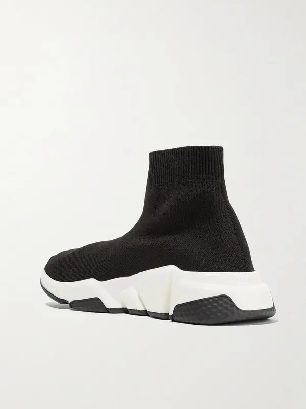 Balenciaga Speed Logo-print High-top Sneakers - Black
