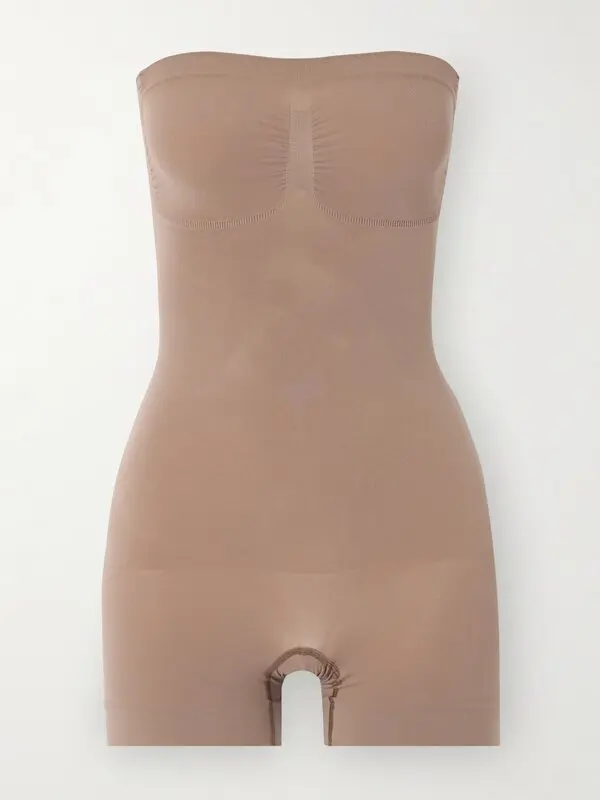 SKIMS Seamless Sculpt Strapless Shortie Bodysuit - Neutrals