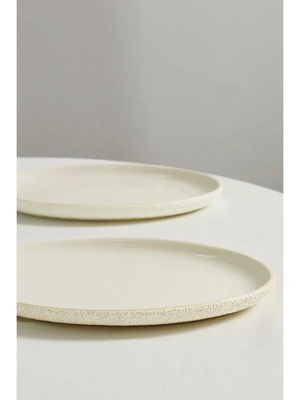 MARLOE MARLOE Net Sustain Set Of Two Glazed Ceramic Dinner Plates