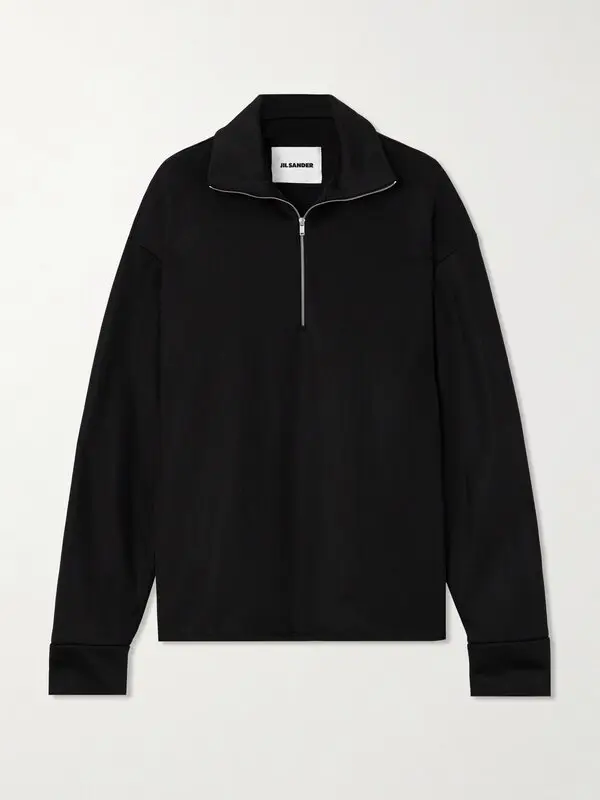 JIL SANDER Jersey Half-zip Sweatshirt
