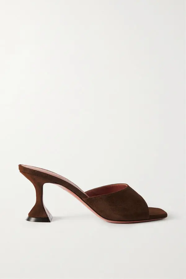 Amina Muaddi Lupita Suede Mules