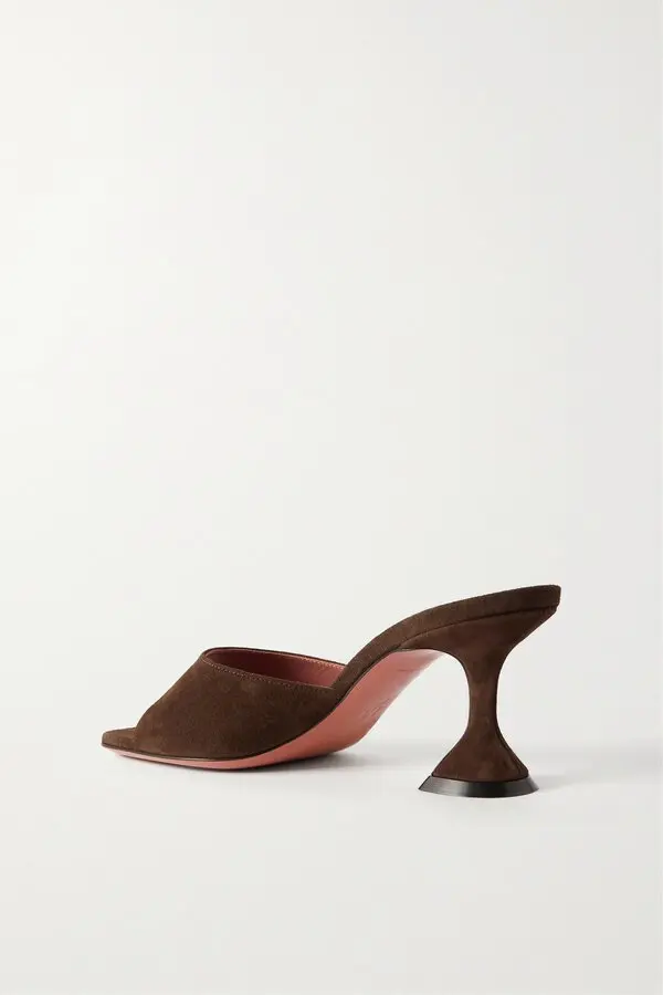 Amina Muaddi Lupita Suede Mules