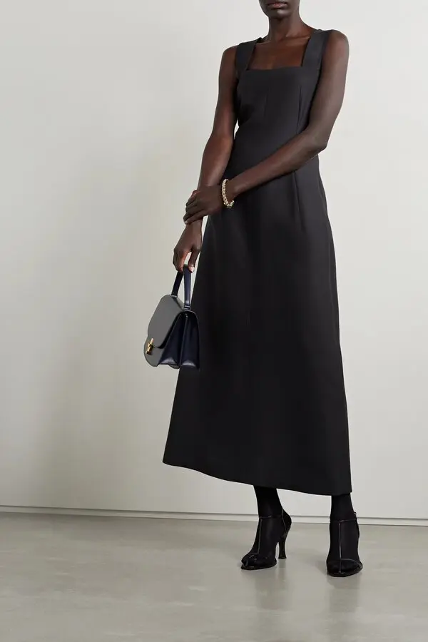 THE ROW Calali Wool And Silk-blend Maxi Dress