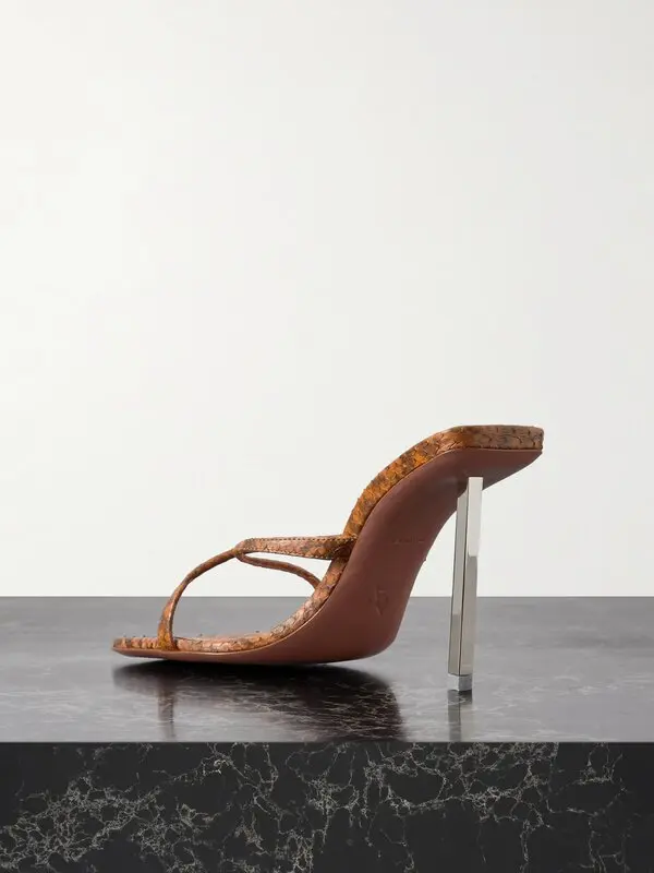 Amina Muaddi Adriana Elaphe Sandals