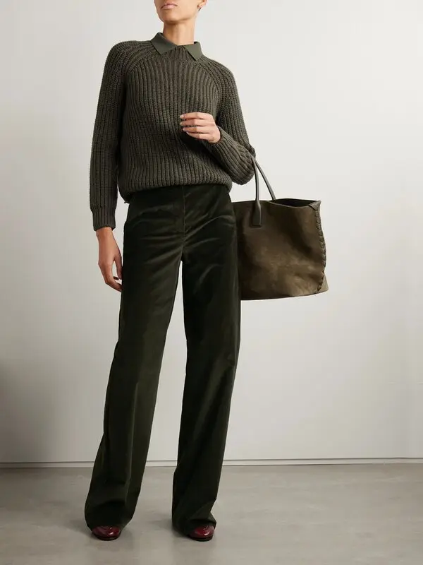 Max Mara Cotton-blend Corduroy Wide-leg Trousers