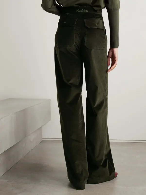 Max Mara Cotton-blend Corduroy Wide-leg Trousers