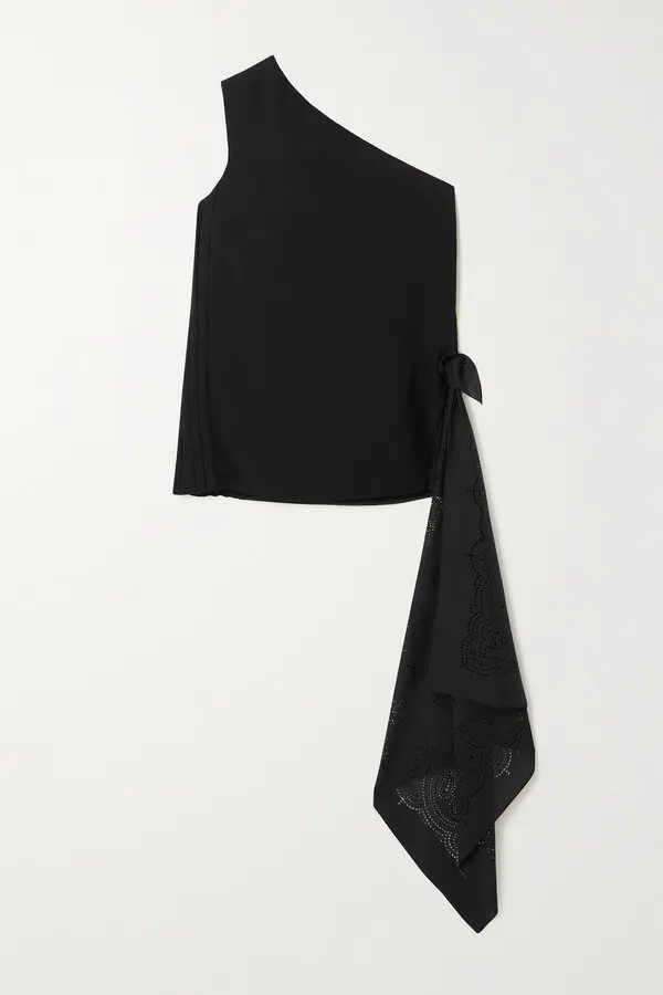 Givenchy Draped One-shoulder Top - Black