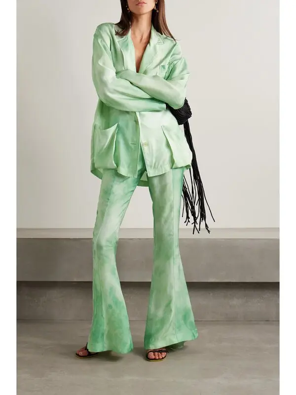 Acne Studios Flared Tie-dye Twill Pants