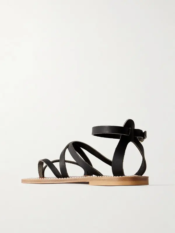 K.JACQUES Epicure Leather Sandals - Black