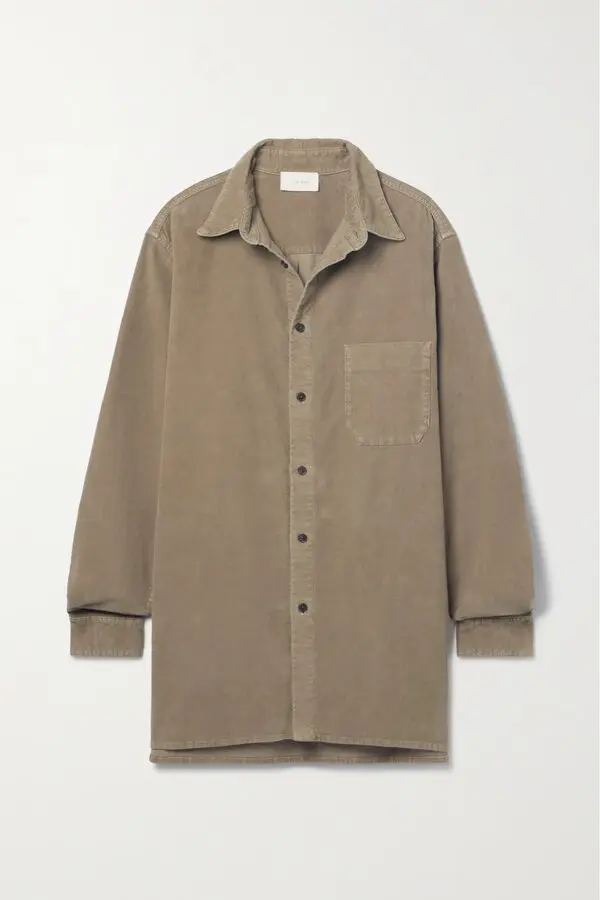 THE ROW Oversized Corduroy Shirt - Brown