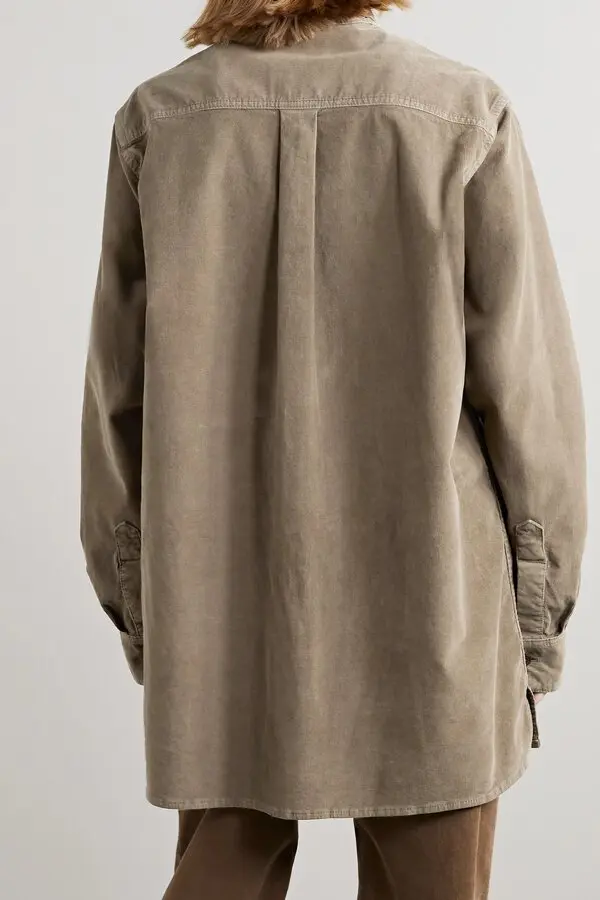 THE ROW Oversized Corduroy Shirt - Brown