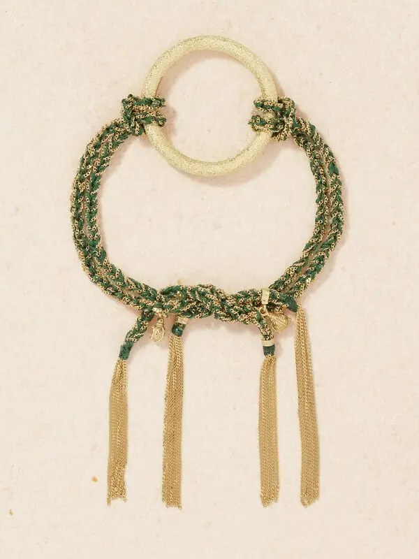 Carolina Bucci 18-karat And Silk Bracelet - Gold