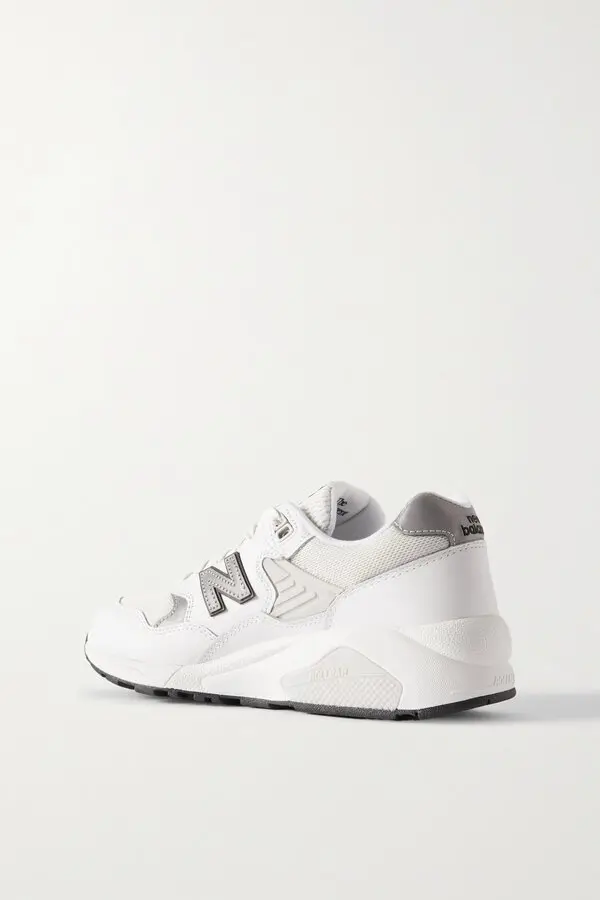 NEW BALANCE 580 Leather And Mesh Sneakers - White