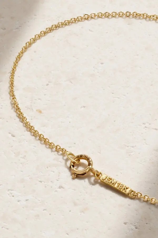JENNIFER MEYER Mini Heart 18-karat Turquoise Necklace