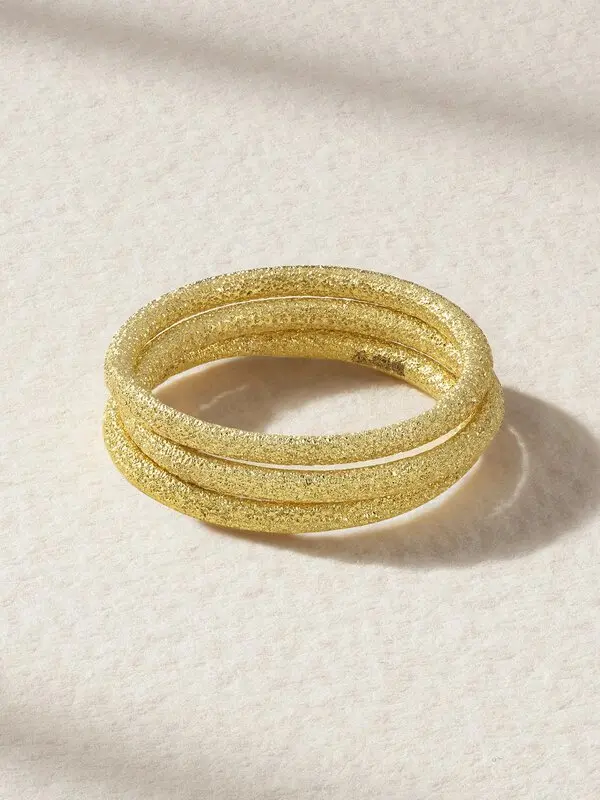 Carolina Bucci Set Of Three 18-karat Rings - Gold