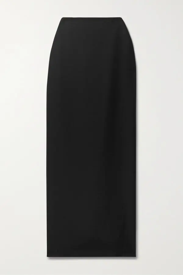 THE ROW Bartelle Maxi Skirt In Grain De Poudre Wool And Mohair-blend