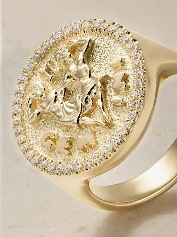 ANITA KO 18-karat Diamond Zodiac Ring