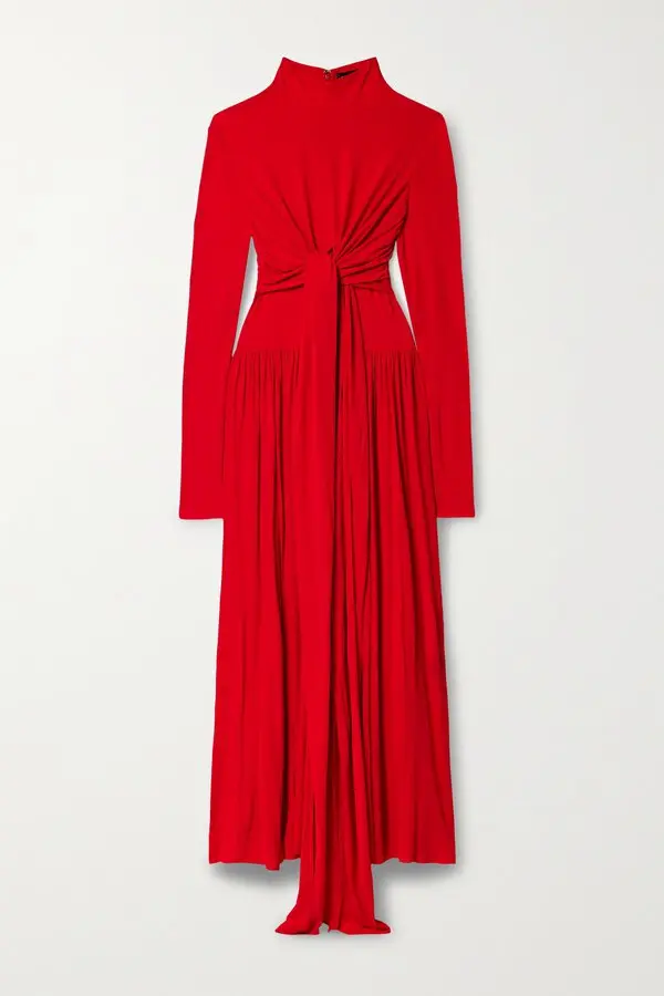 Proenza Schouler Wrap-effect Jersey Maxi Dress - Red