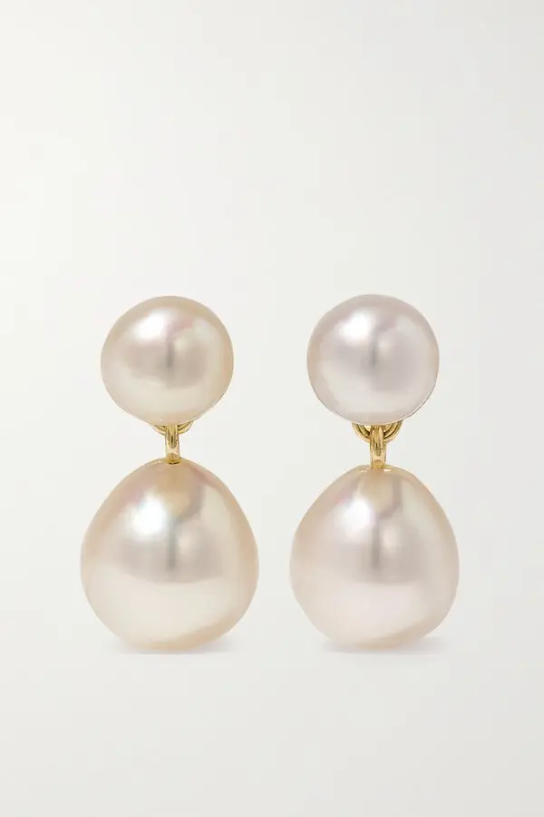 Mizuki 14-karat Akoya Pearl Stud Earrings - Gold