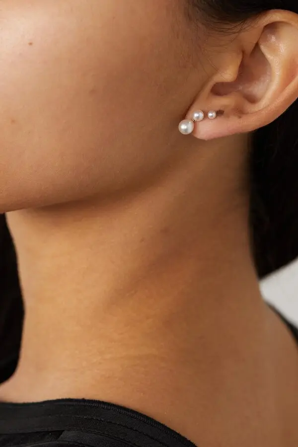 Mizuki 14-karat Akoya Pearl Stud Earrings